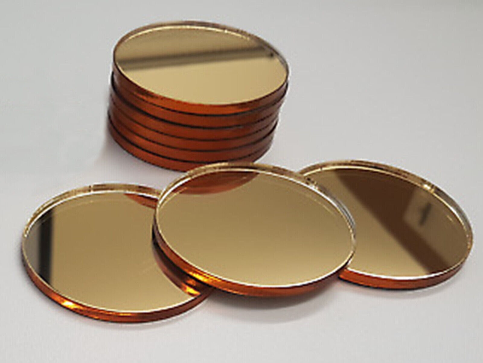 Mirror Gold Acrylic Perspex Circle Disc Laser Cut Round Shapes Circles ...