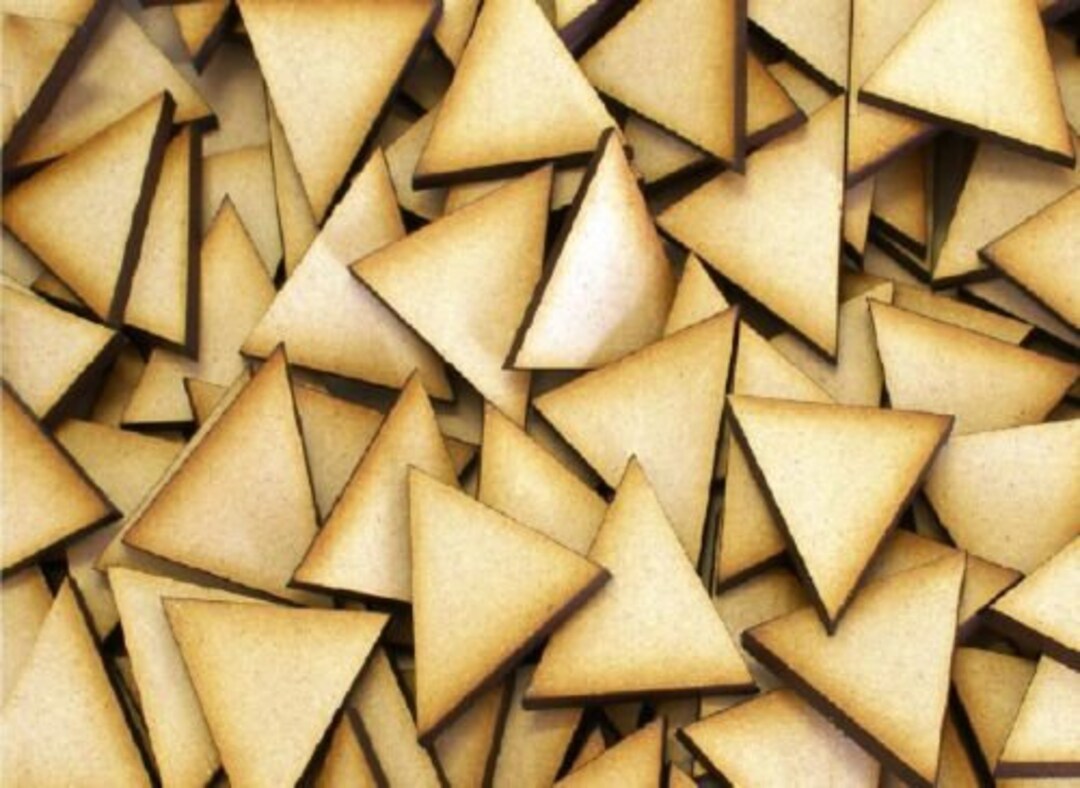 MDF Wooden Triangle Shape Timber Triangle Art Craft 3mmthick Wood Base ...
