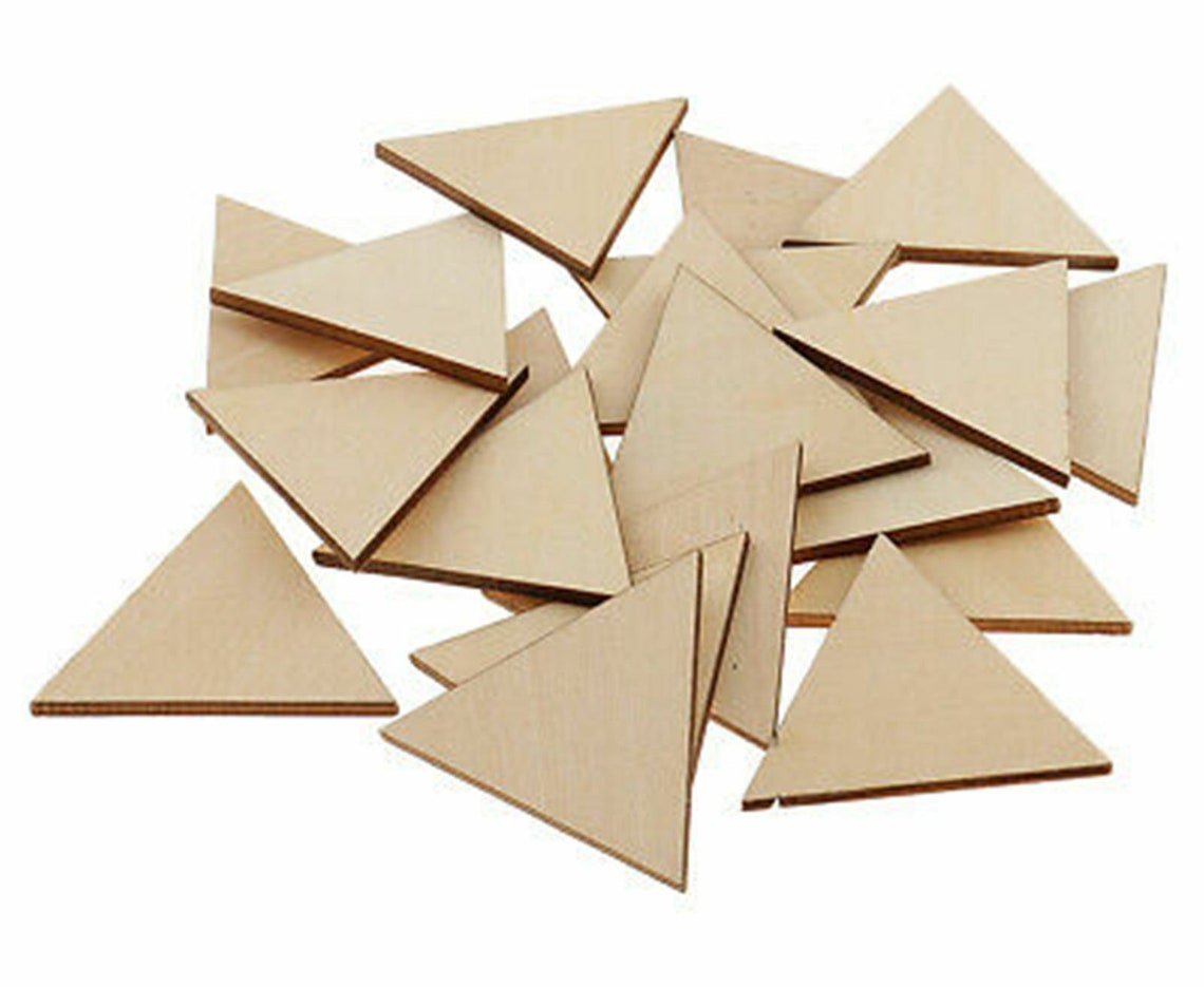 MDF Wooden Triangle Craft Blank Raw Wood Timber Triangles Art Projects ...