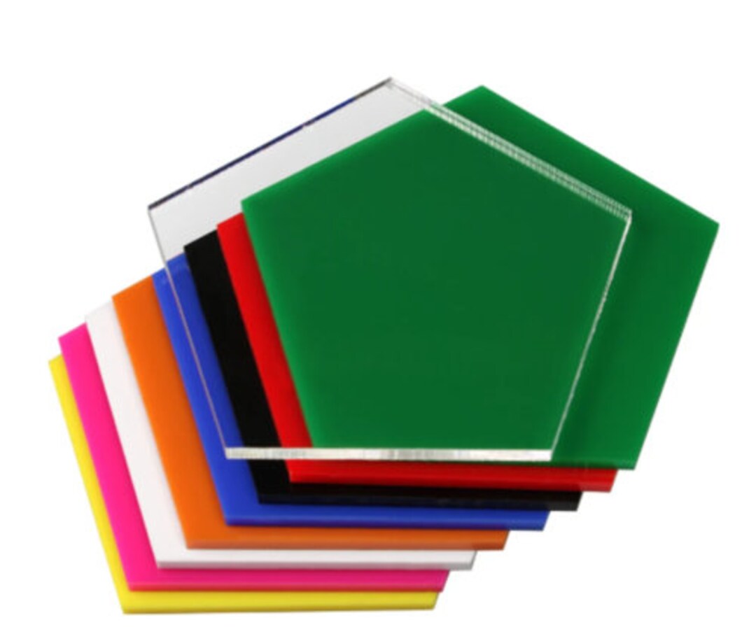 Acrylic Perspex Pentagon Shapes Event Board Colour Pentagon Craft Sign ...