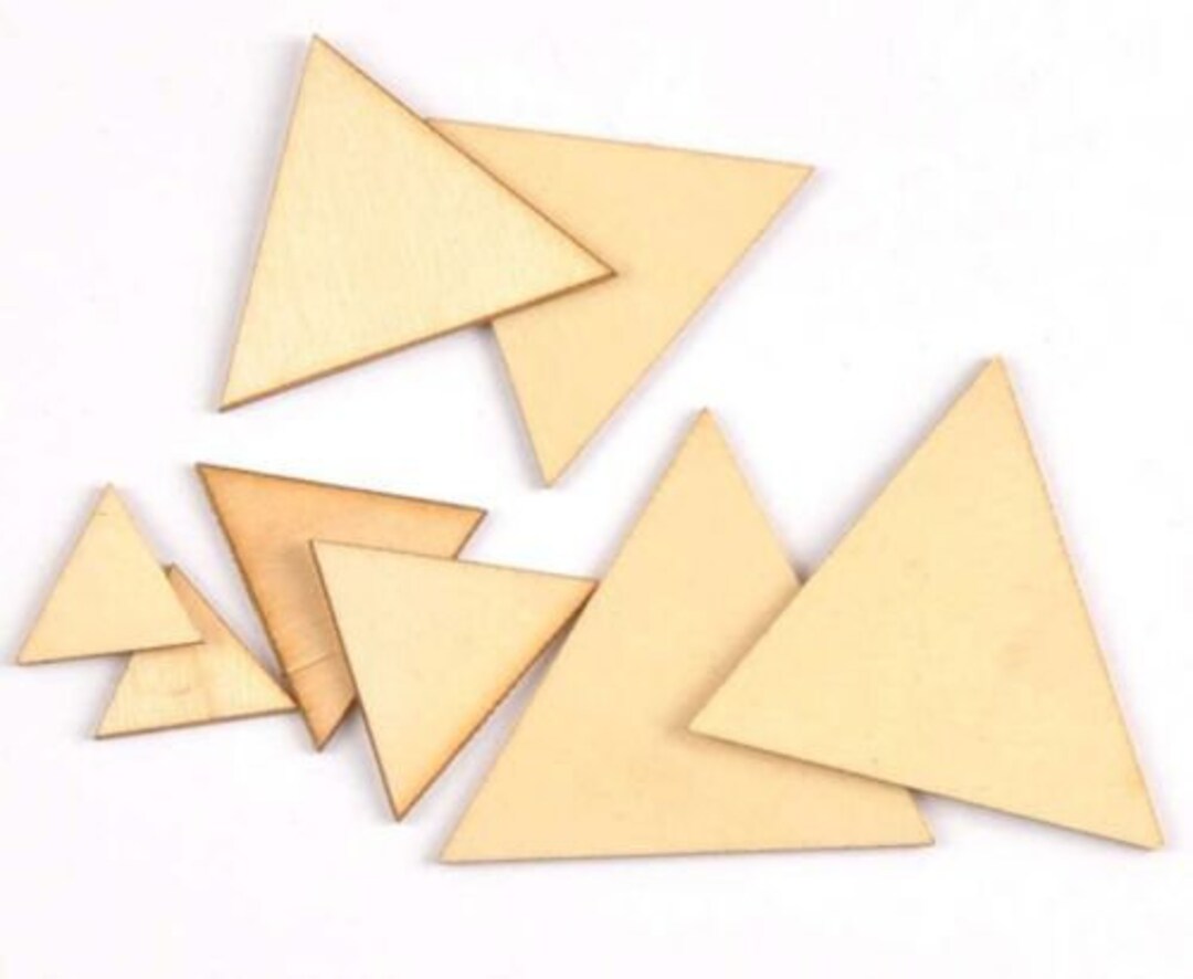 MDF Wood Base Triangle Shape 3mm Thick Timber Triangle Shape 10mm to ...