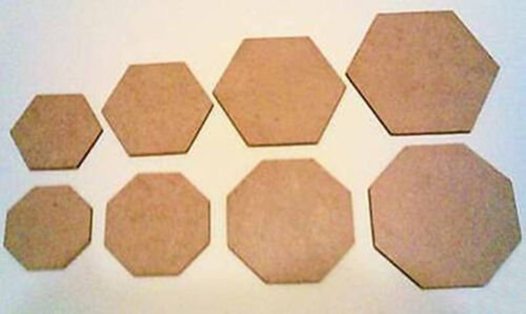 MDF Wooden Hexagon Shape DIY Raw Cut Out Art Laser Cut Timber Hexagon ...
