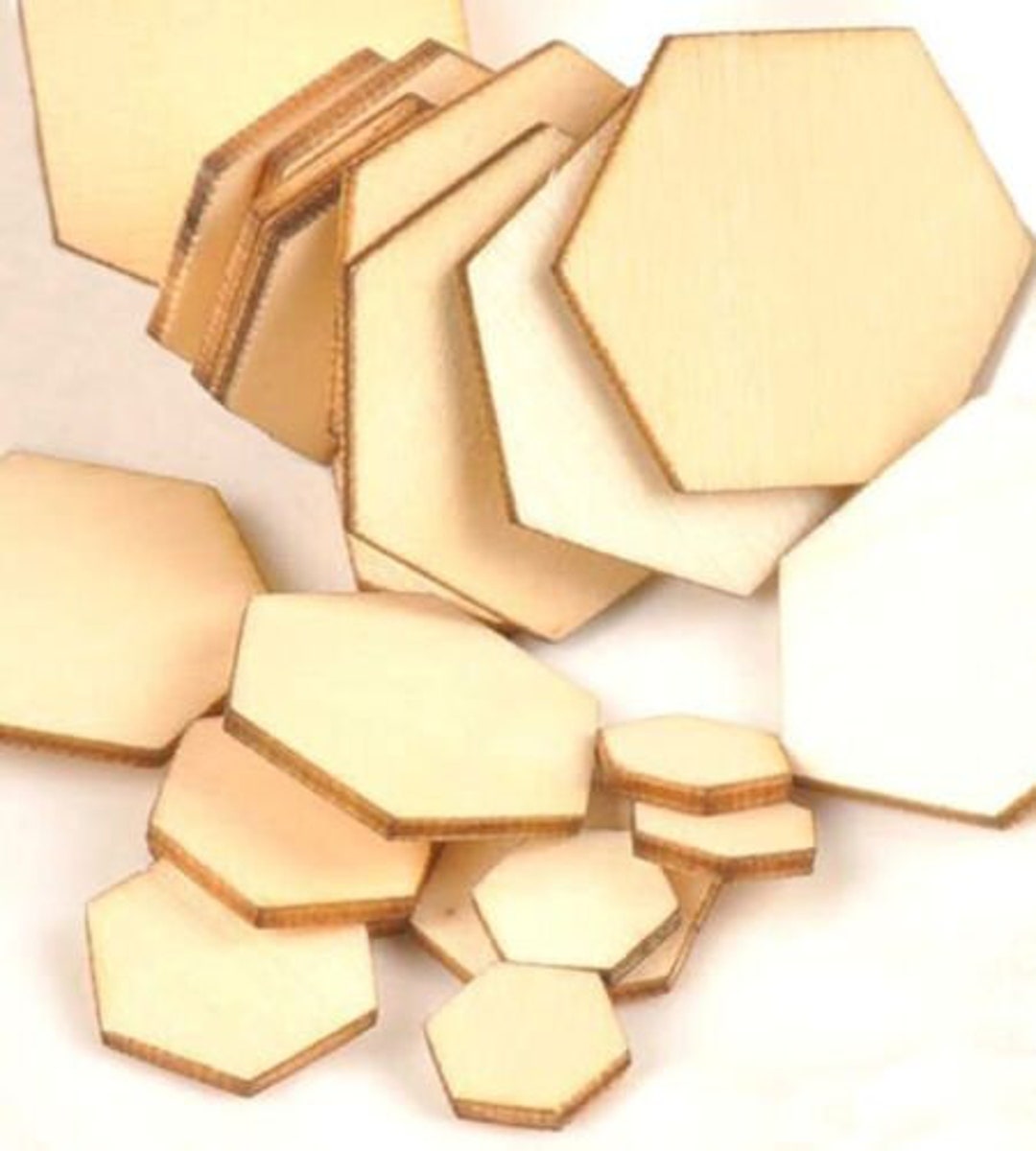 Mdf Wood Hexagon Gift Tags Blank Cutouts Hexagonal Craft Shapes ...
