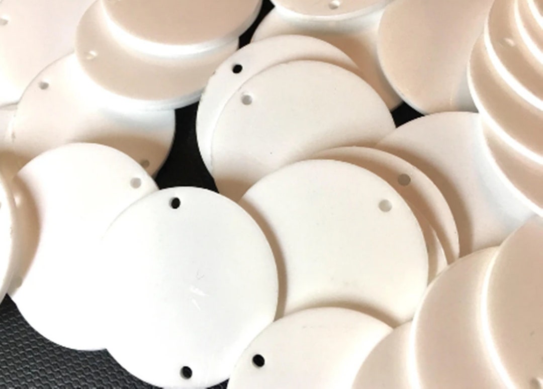 White Acrylic Perspex Circle Disk Round Shape Circles White 200mm to ...