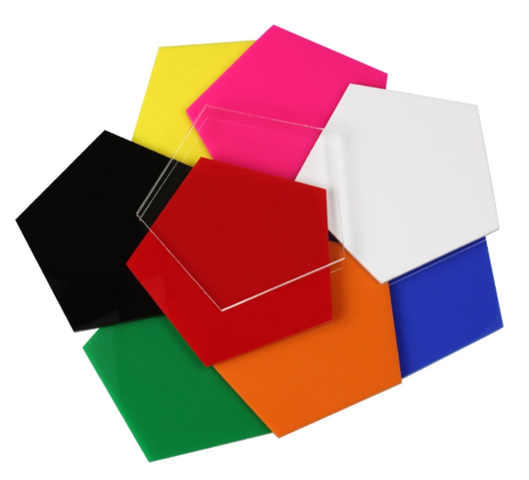 Acrylic Perspex Pentagon Shapes Laser Cut Colour Acrylic Sheet Craft ...