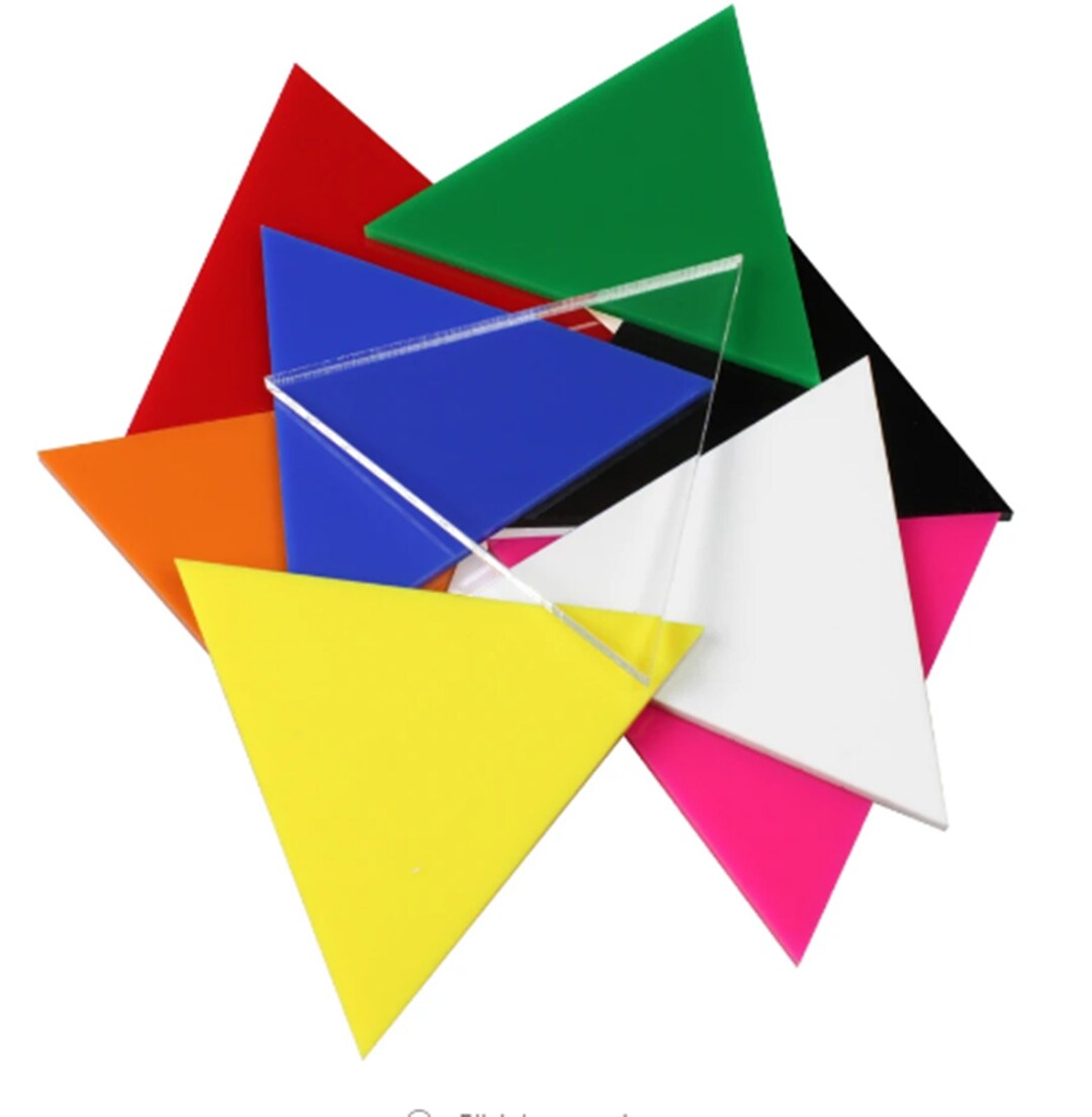 Acrylic Perspex Triangle Shapes Laser Cut Triangle Event Board Colour ...