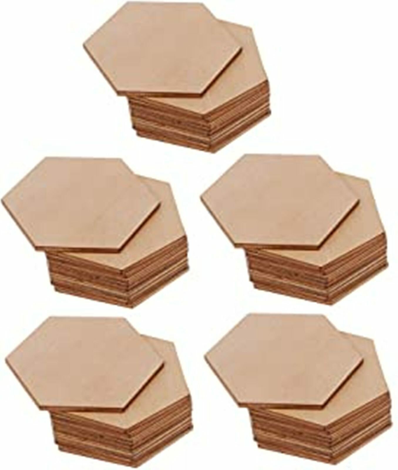 MDF Wooden Hexagon Craft Blank Raw Wood Timber Hexagonal Art Projects ...
