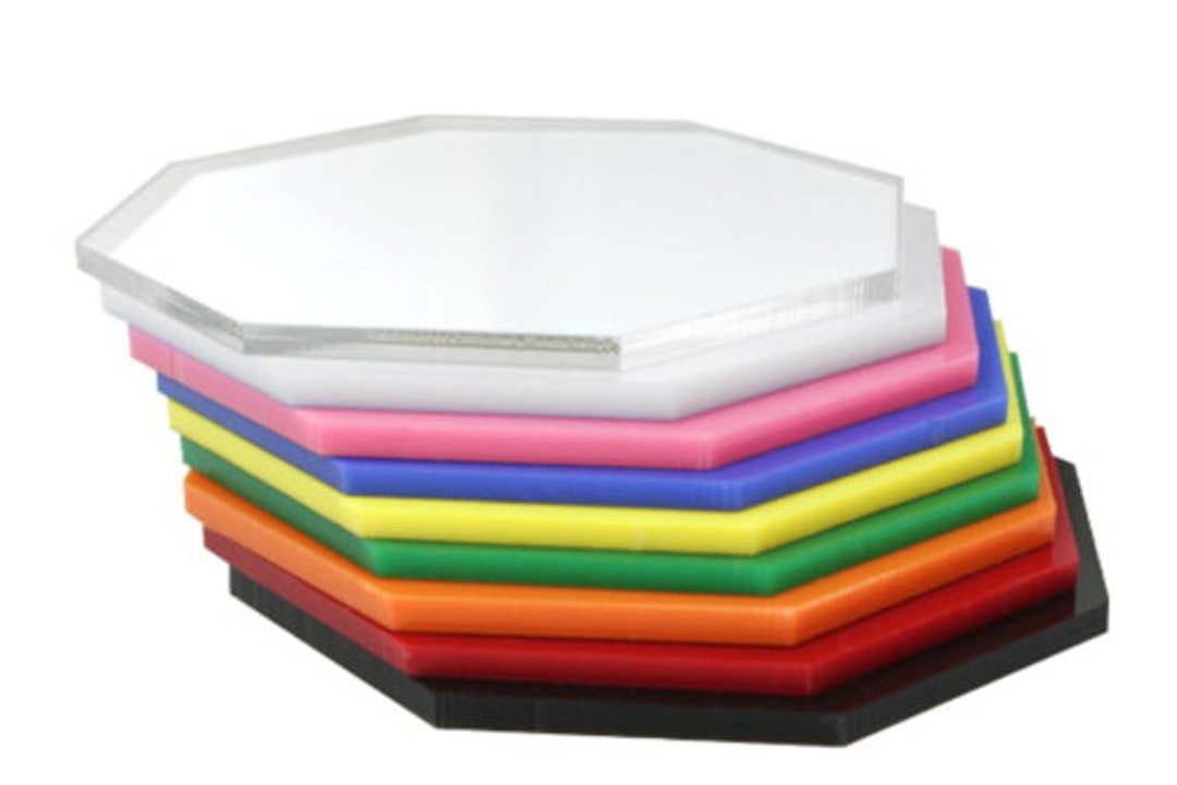 Acrylic Perspex Octagon Shapes Event Board Colour Octagon Craft Sign ...