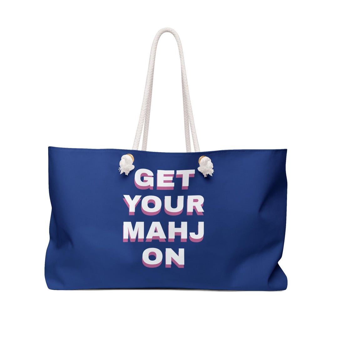 Get Your Mahj on Tote Bag Fun in Blue - Etsy
