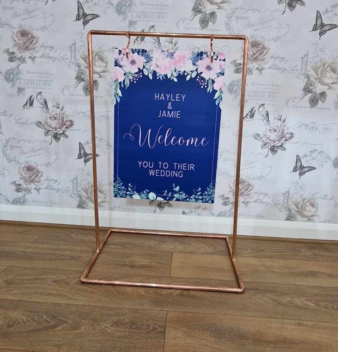 Copper Pipe Welcome Sign Frame Unique A2 Wedding Sign Frame - Etsy