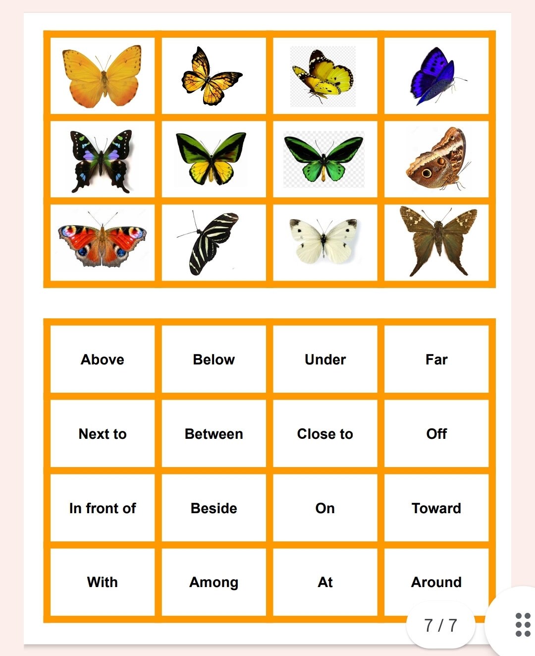 Butterfly Preposition Activity Bundle - Etsy