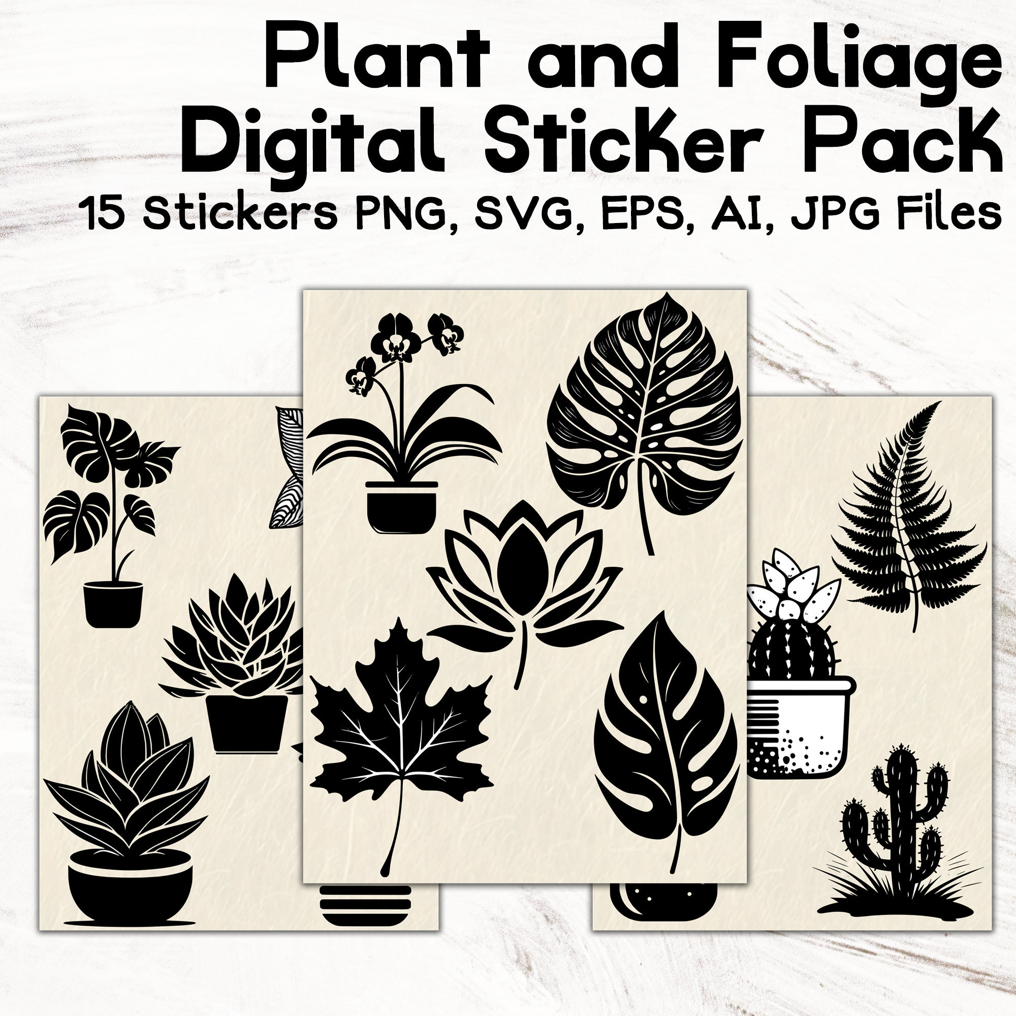 Plants & Foliage Clipart SVG PNG Eps AI Digital Download - Etsy