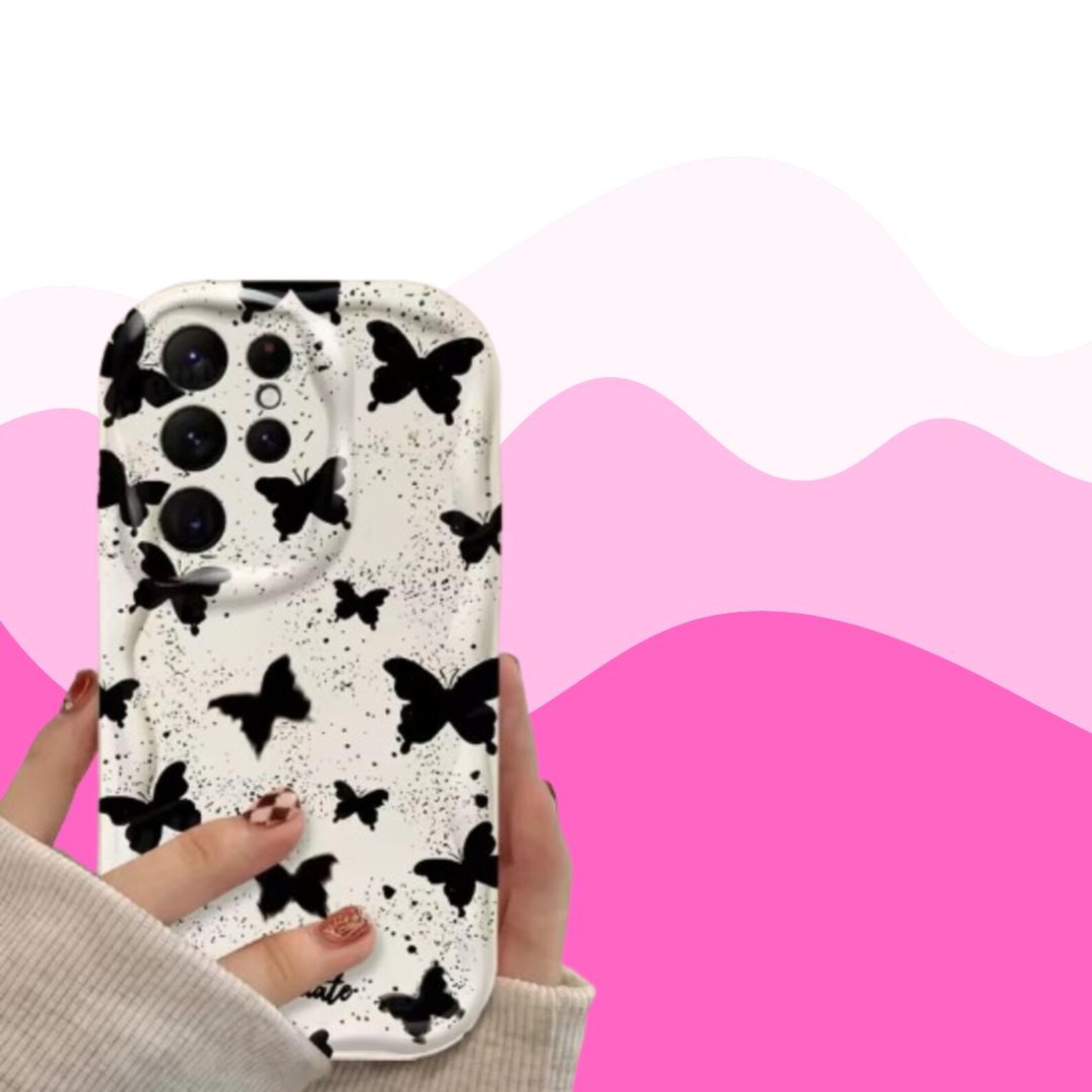 Y2K Aesthetic Floral and Butterfly Samsung Phone Case for Galaxy Series ...