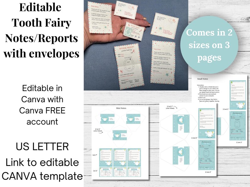 Editable Tooth Fairy Note, Tooth Fairy Report, Tooth Fairy Printable ...