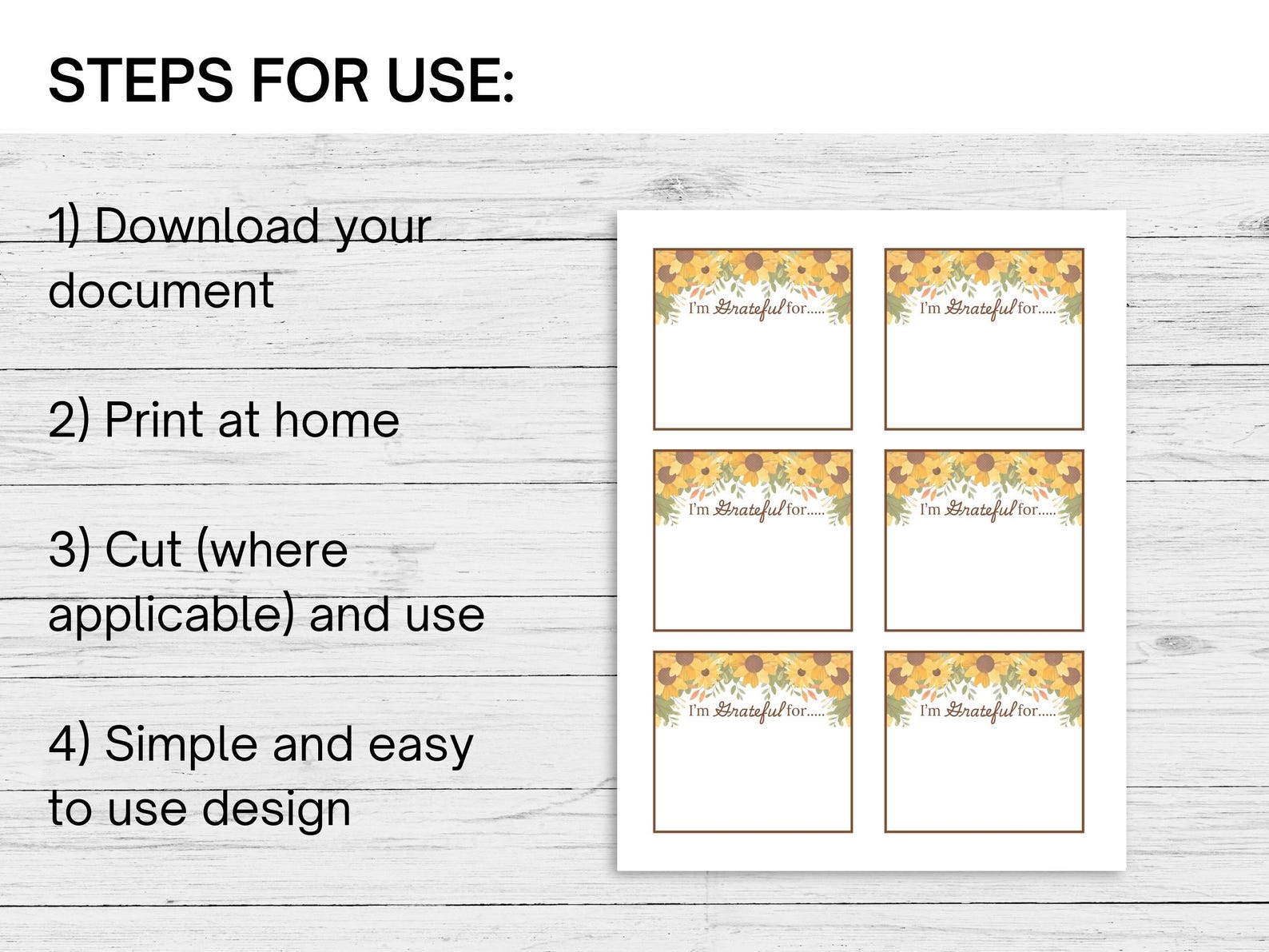 Thanksgiving Gratitude Cards, Thanksgiving Gratefulness Cards, I'm ...