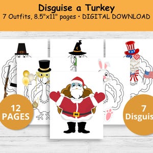 Disguise a Turkey, Turkey in Disguise Craft, Thanksgiving Printable ...
