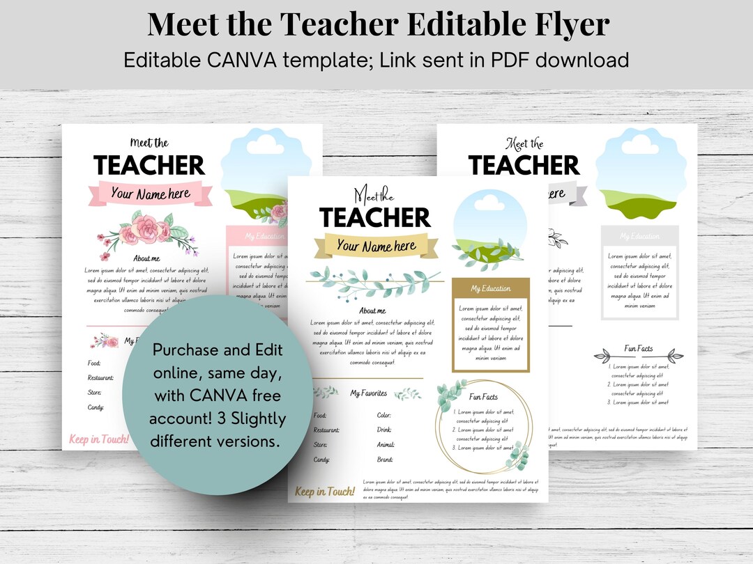 Meet the Teacher Editable Flyer, Meet the Teacher Editable Template ...