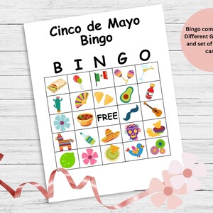 Cinco De Mayo Printable Game Bundle Bingo Word-search I-spy Games for ...