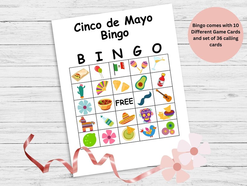 Cinco De Mayo Printable Game Bundle Bingo Word-search I-spy Games for ...