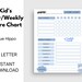 Kid's Printable Chore Chart Blue Hippo Rewards Chart Daily Chore ...