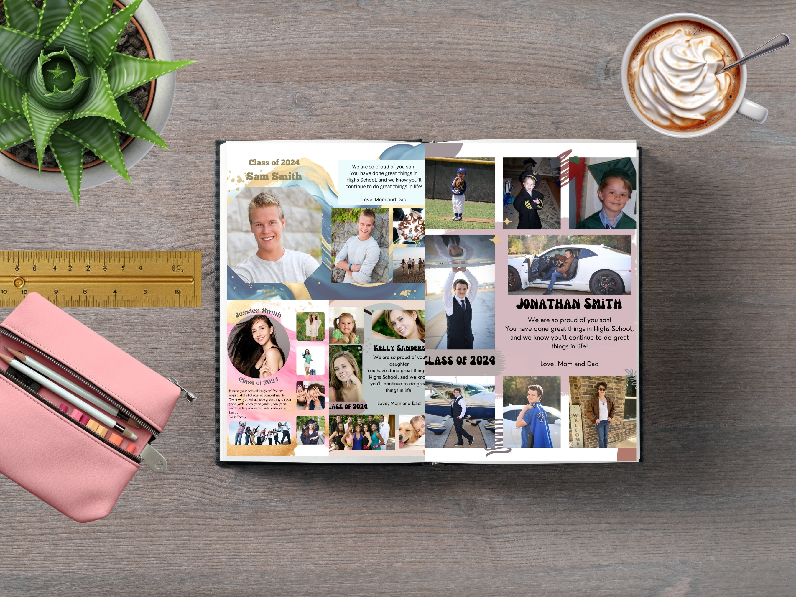 Senior Yearbook Ad Template Bundle, Full Page Yearbook Ad, Templates ...