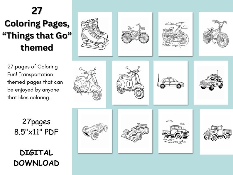 Kids Coloring Pages, Printable Coloring Pages, Kids Transportation ...