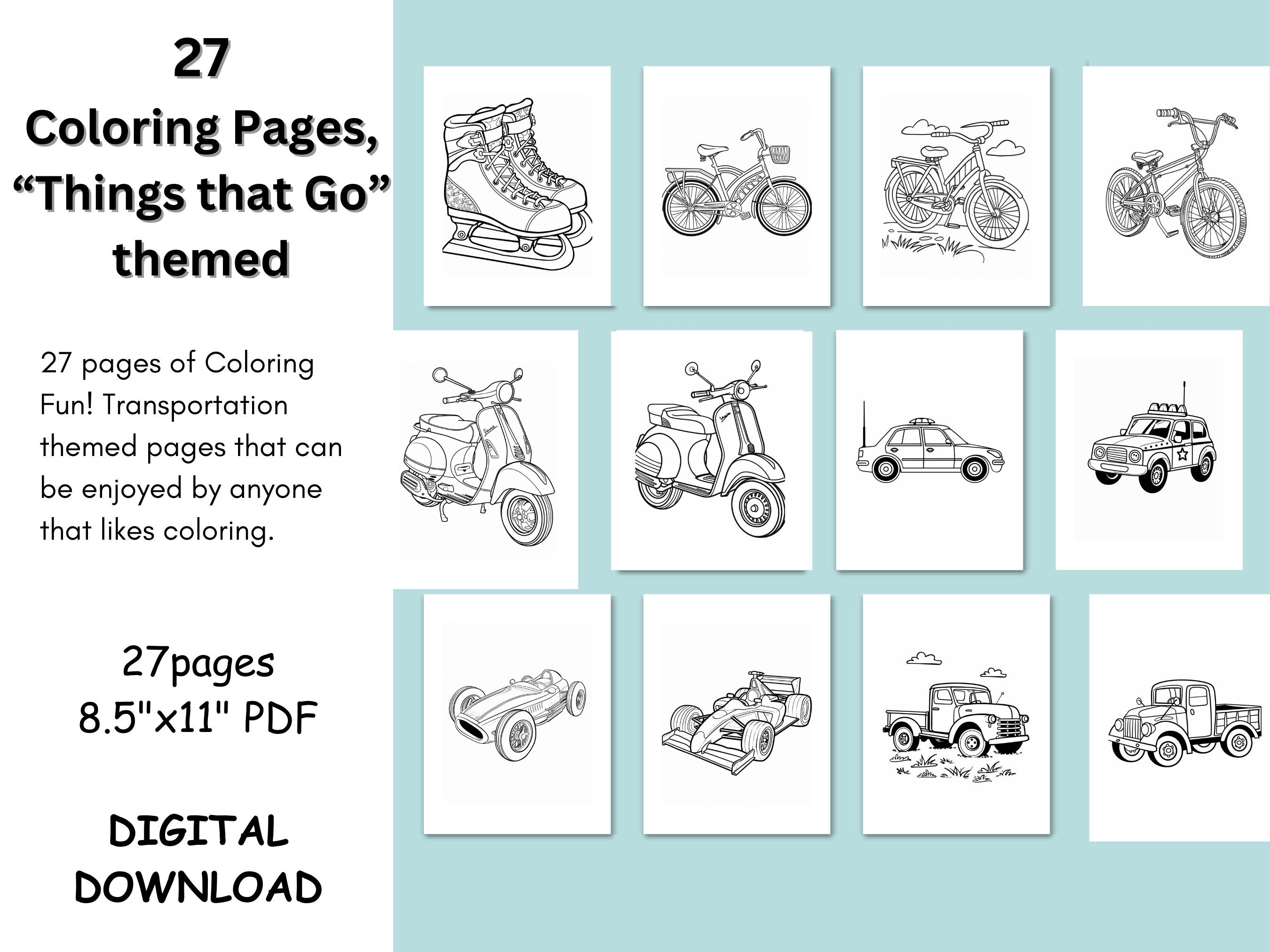 Kids Coloring Pages, Printable Coloring Pages, Kids Transportation ...