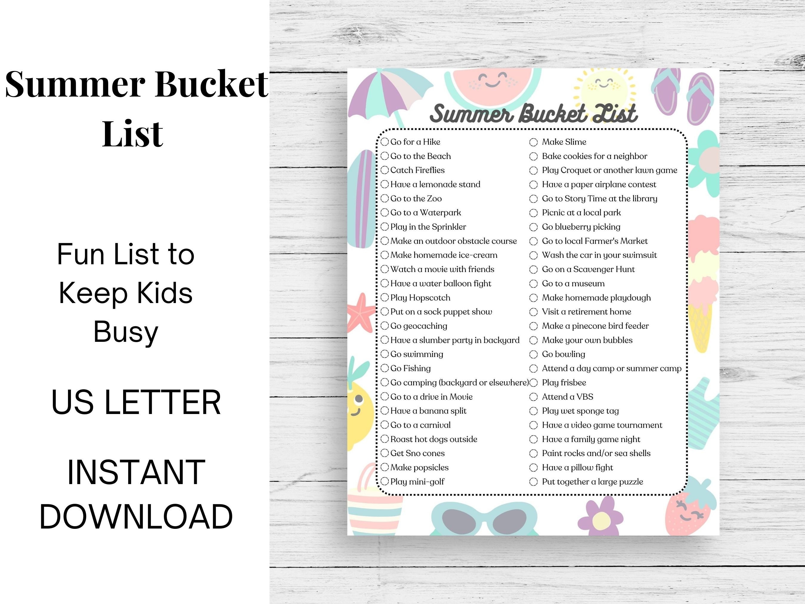 Summer Bucket List for Kids, Kids Activities, List of Summer Activities ...