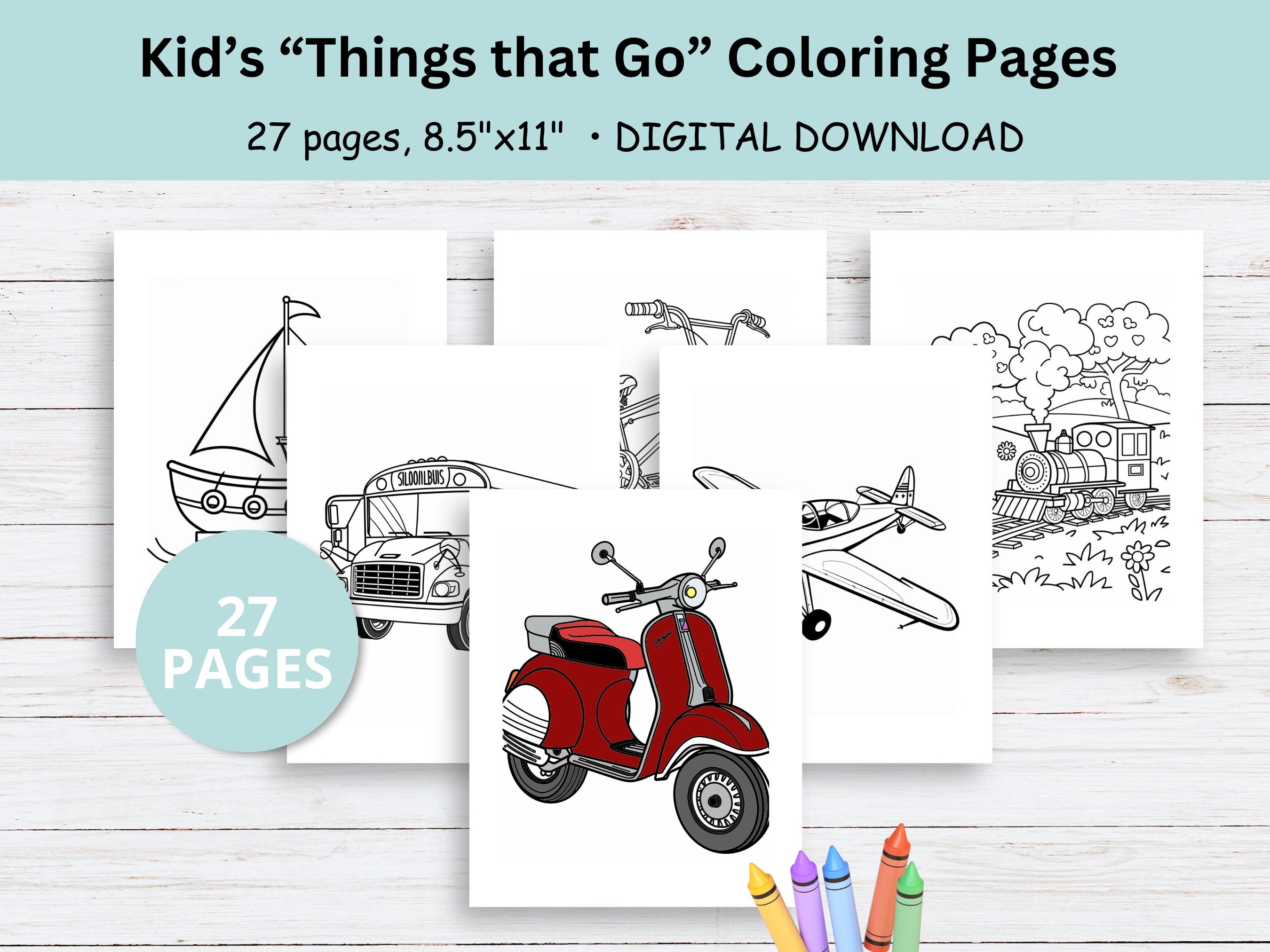 Kids Coloring Pages, Printable Coloring Pages, Kids Transportation ...