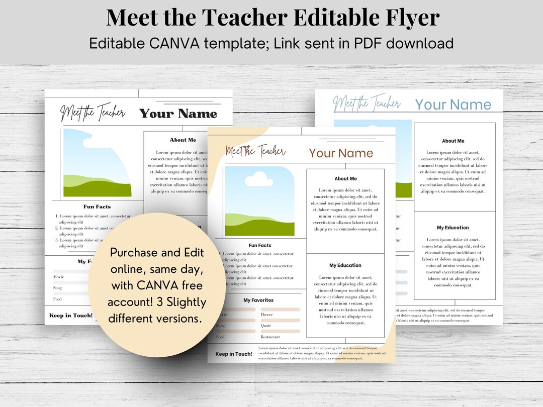 Meet the Teacher Editable Flyer, Meet the Teacher Editable Template ...