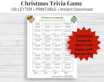 Christmas Jeopardy, Christmas Trivia Game, Christmas Seniors Game ...
