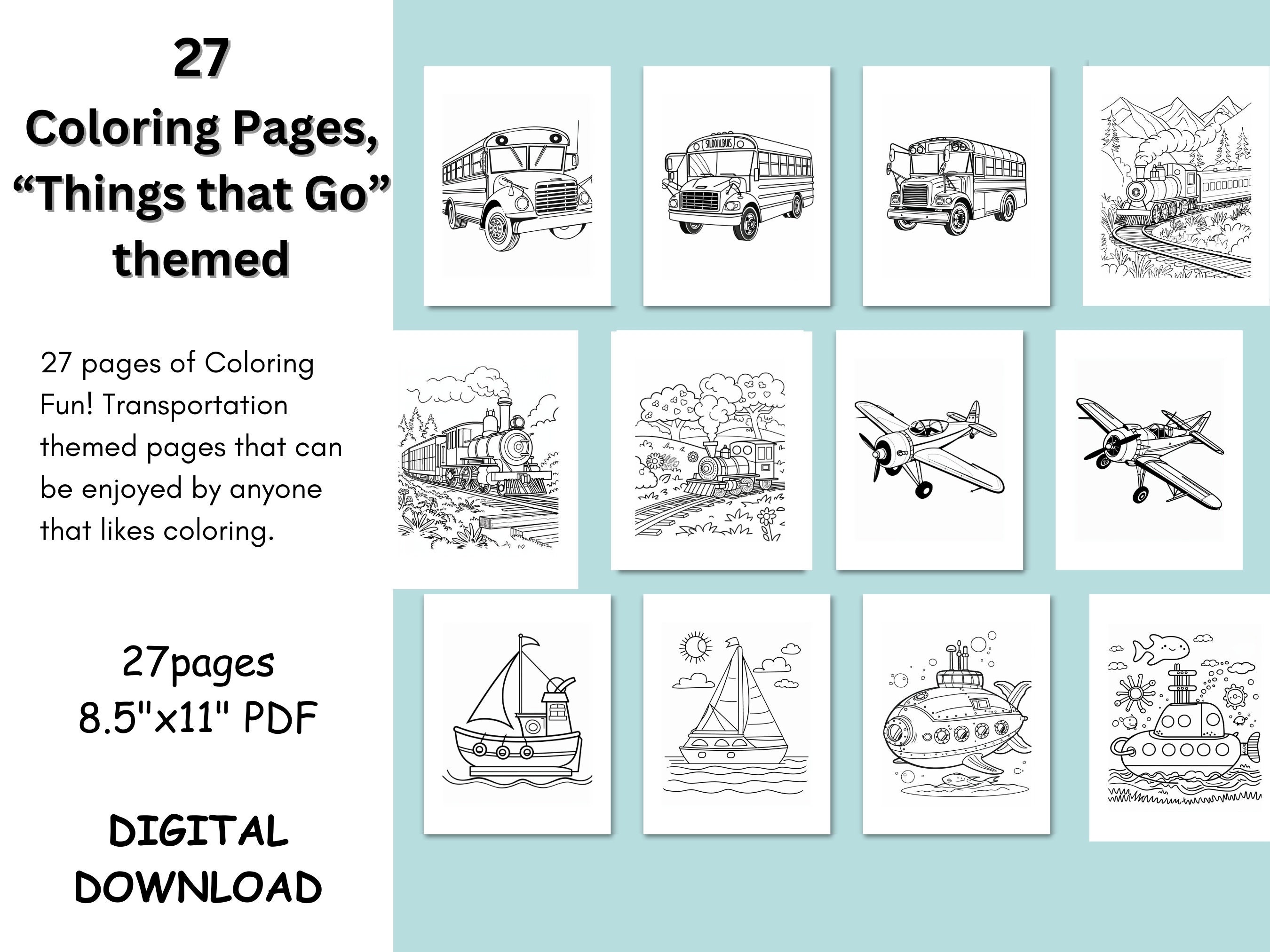 Kids Coloring Pages, Printable Coloring Pages, Kids Transportation ...
