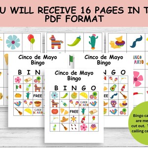 Cinco De Mayo Printable Game Bundle Bingo Word-search I-spy Games for ...