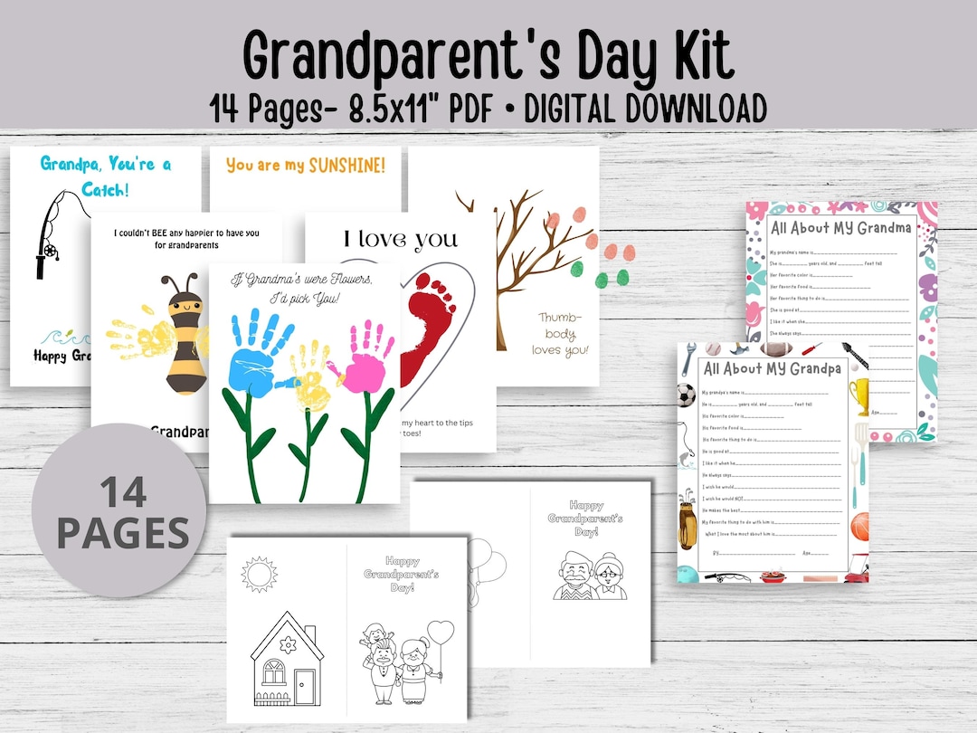 Grandparent's Day Handprint Craft, Grandparent's Day Cards, Grandparent ...