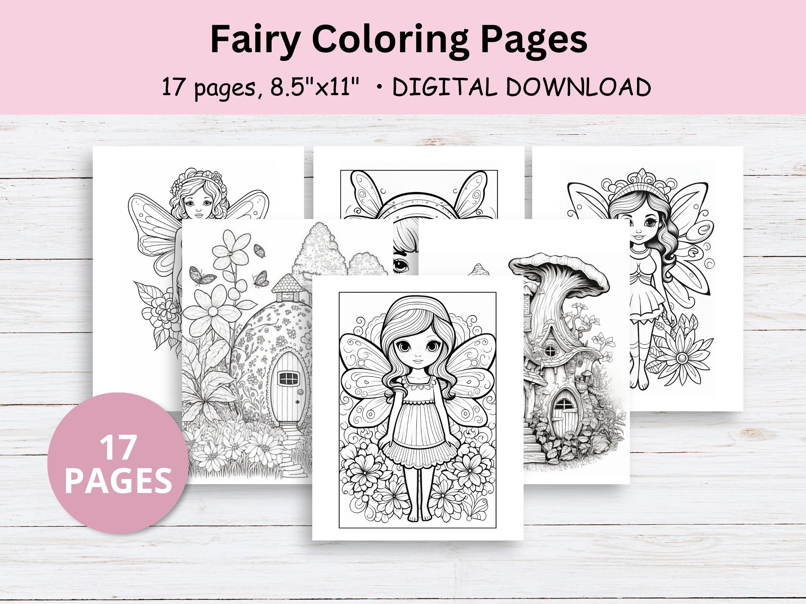 Fairy Girls Coloring Pages, Fairy and Mushroom Homes Coloring Pages ...