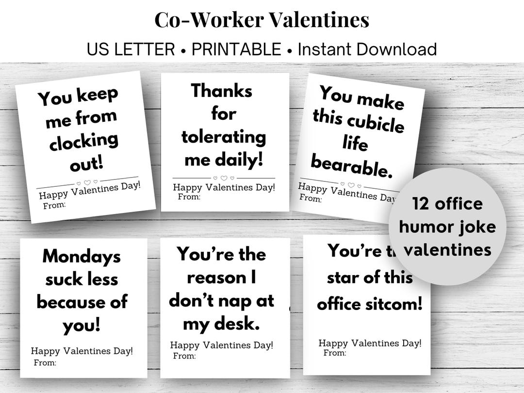 Coworker Valentine, Office Humor Valentine, Funny Workplace Valentine ...
