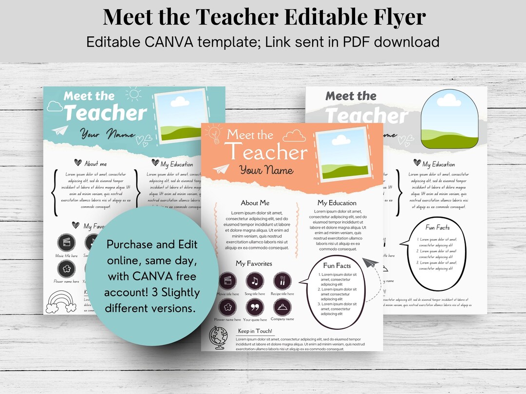 Meet the Teacher Editable Flyer, Meet the Teacher Editable Template ...