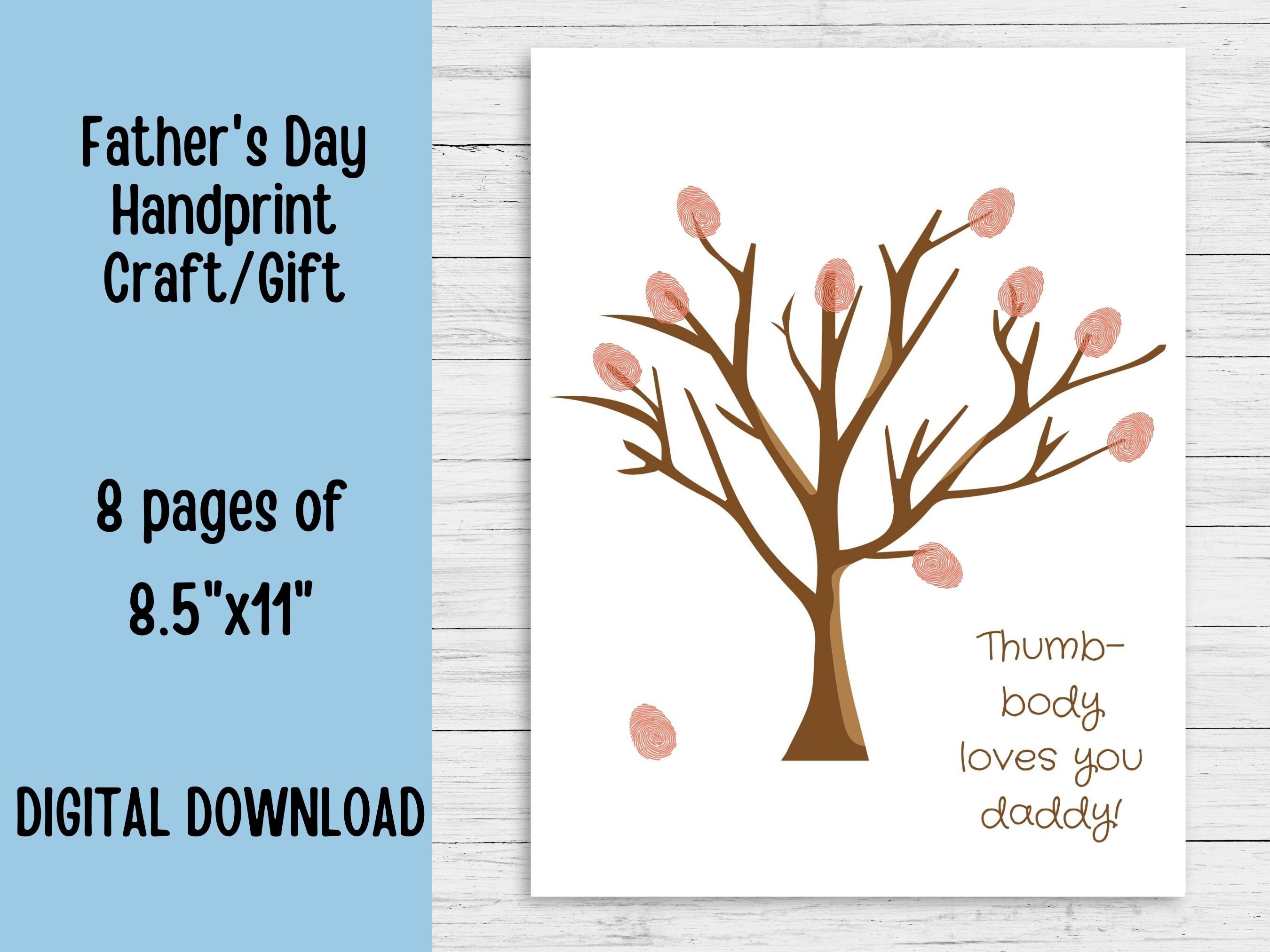 Father's Day Handprint Craft Handprint Art Kids Craft Preschool ...