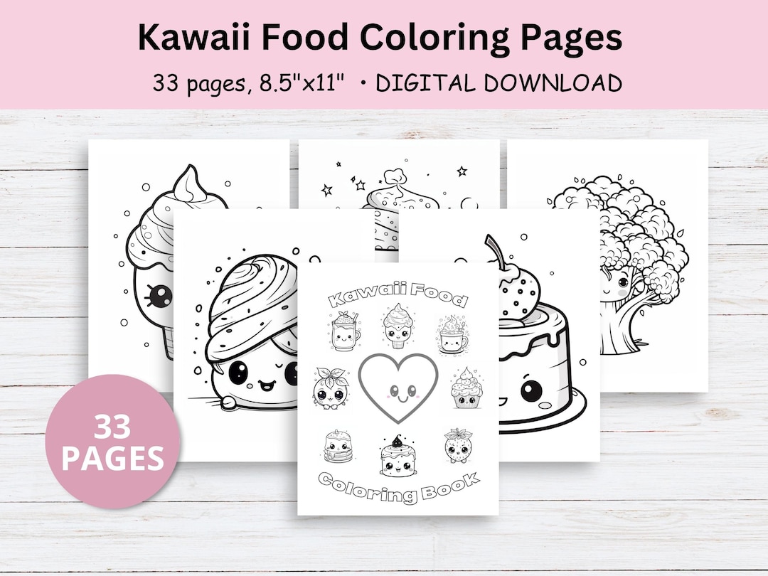 Kawaii Food Coloring Pages, Printable Coloring Pages, Kids Kawaii ...