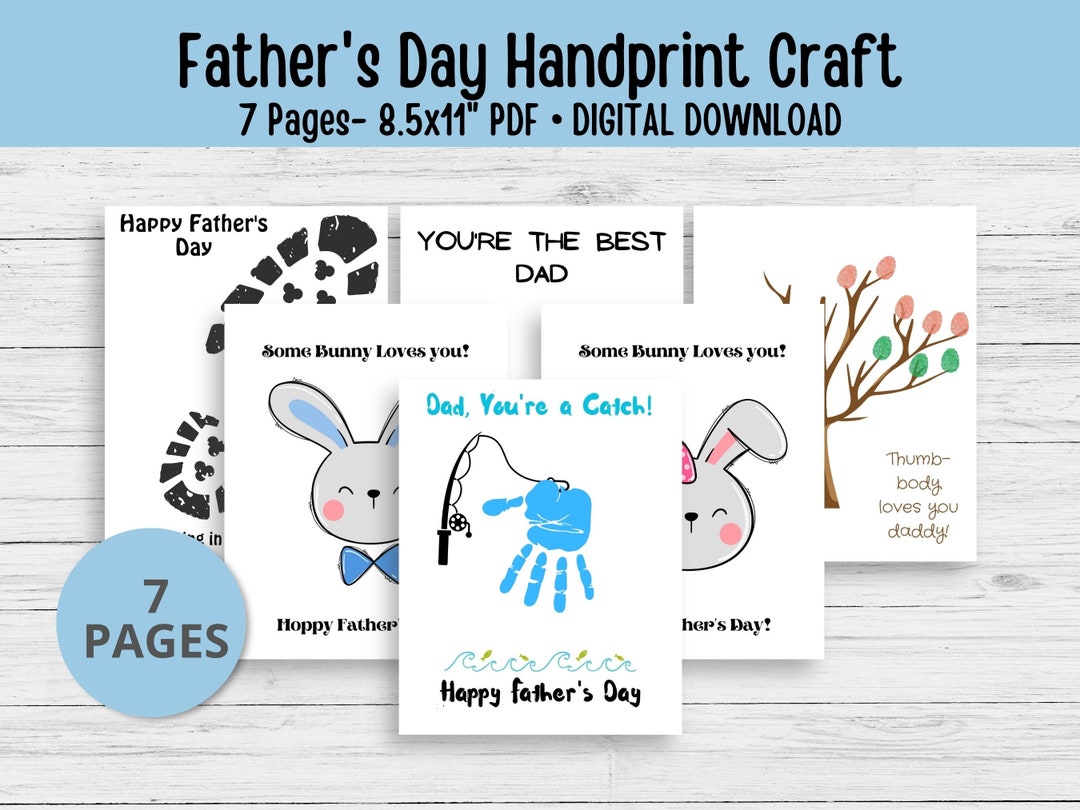 Father's Day Handprint Craft Handprint Art Kids Craft Preschool ...
