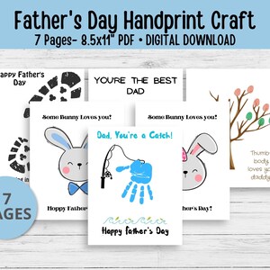 Father's Day Handprint Craft Handprint Art Kids Craft Preschool ...