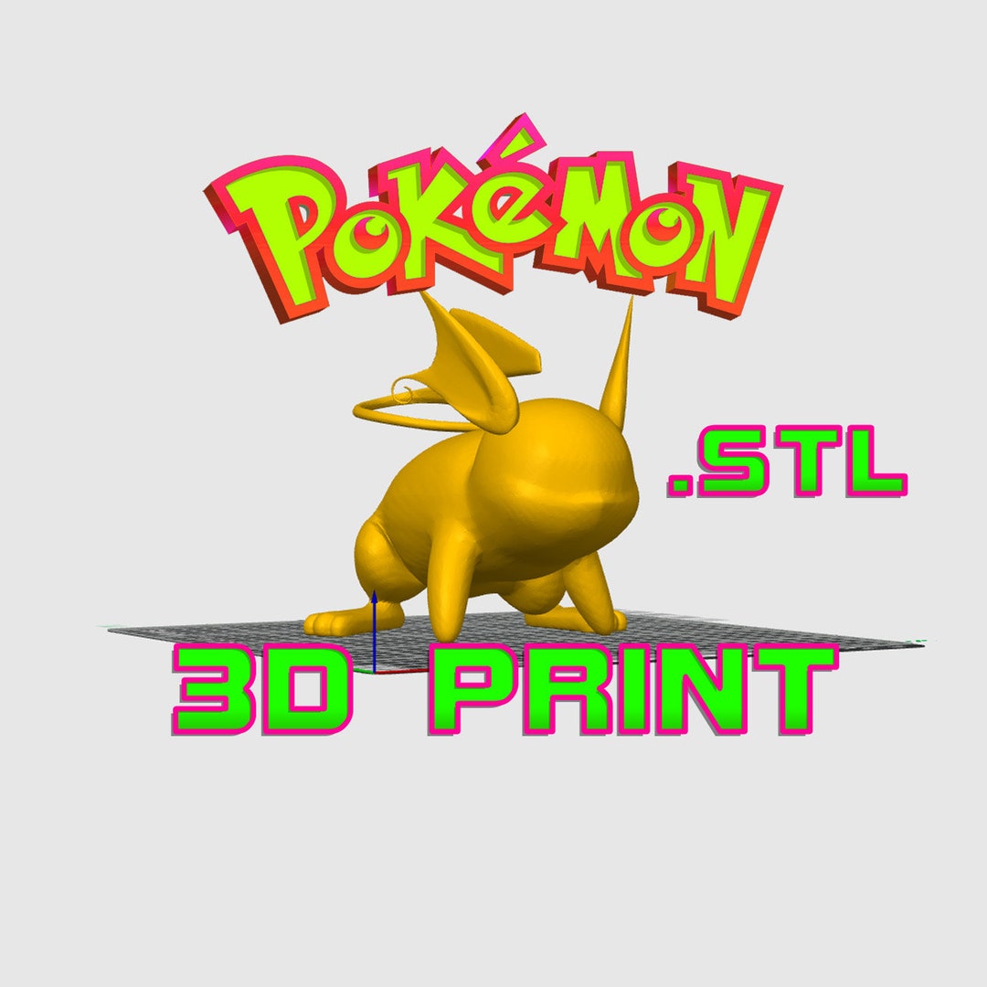 Raichu 026 pokemon // STL FILE // 3D PRINT - Etsy