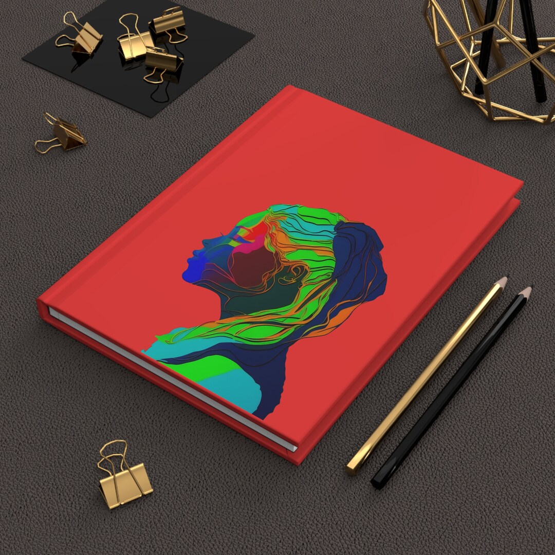 Colorful Silhouette Hardcover Journal – Line Art, Matte Finish - Etsy
