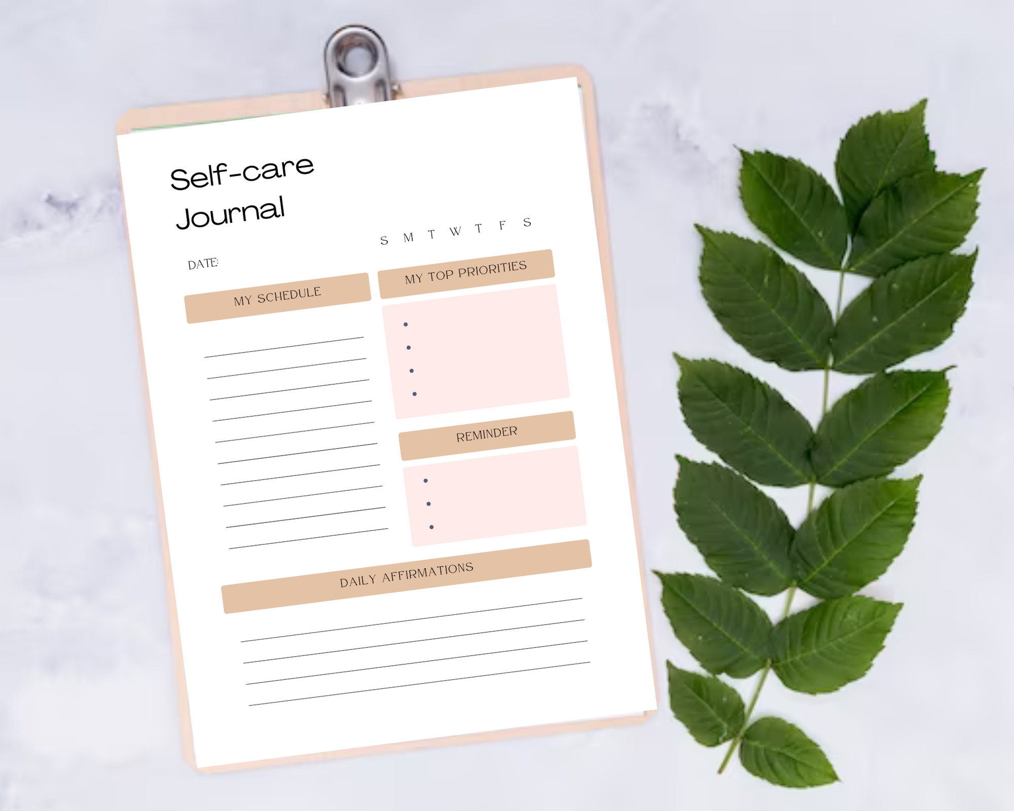 Self Care Planner | Self Care Journal | Daily Planner | Self Care ...