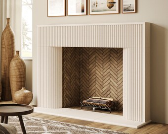 Modena Cast Stone Fireplace Mantel Surround, Luxury Mantles - Etsy