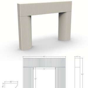 Reeded Cast Stone Fireplace Mantel Surround - Etsy