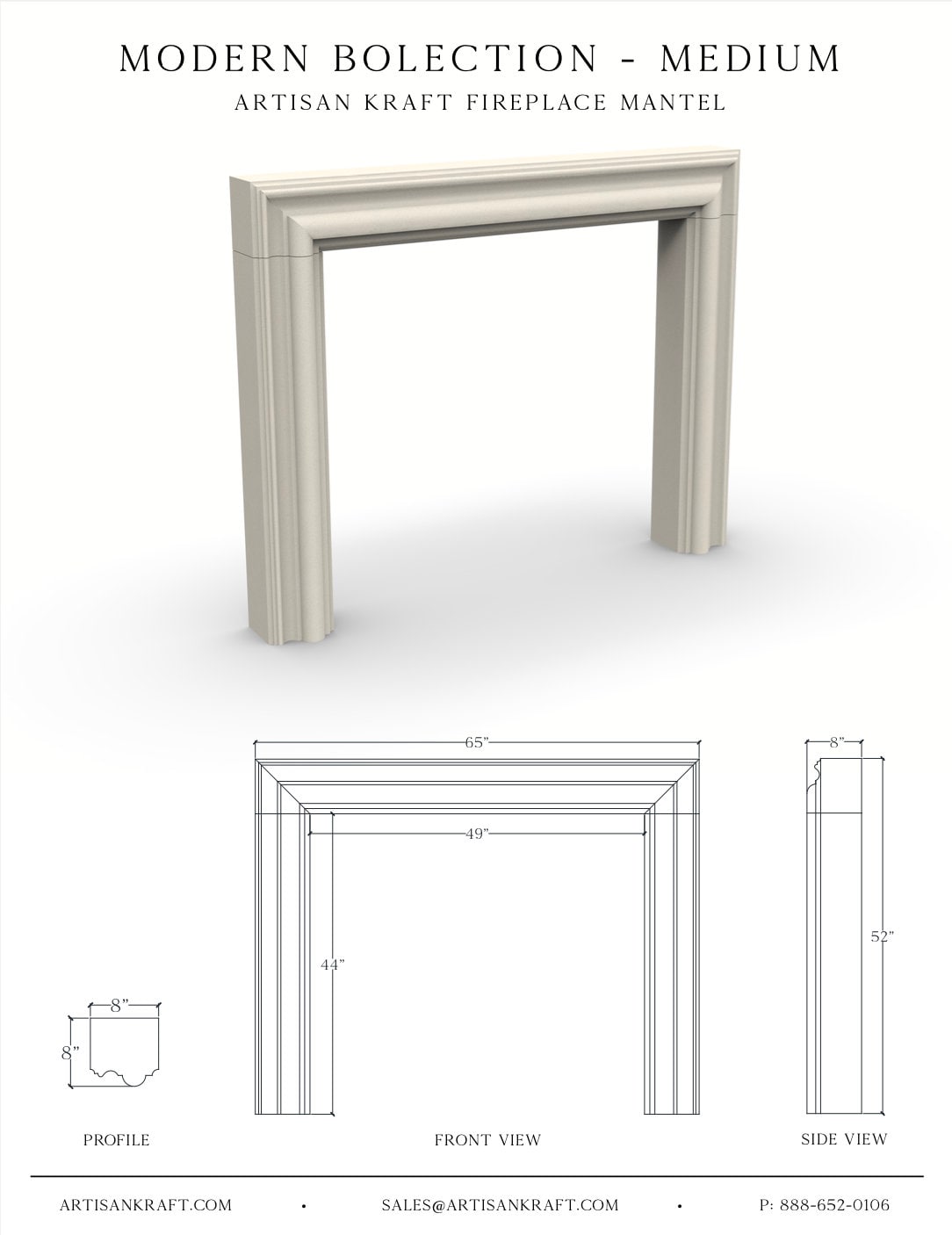 Modern Bolection Cast Stone Fireplace Mantel Surround - Etsy