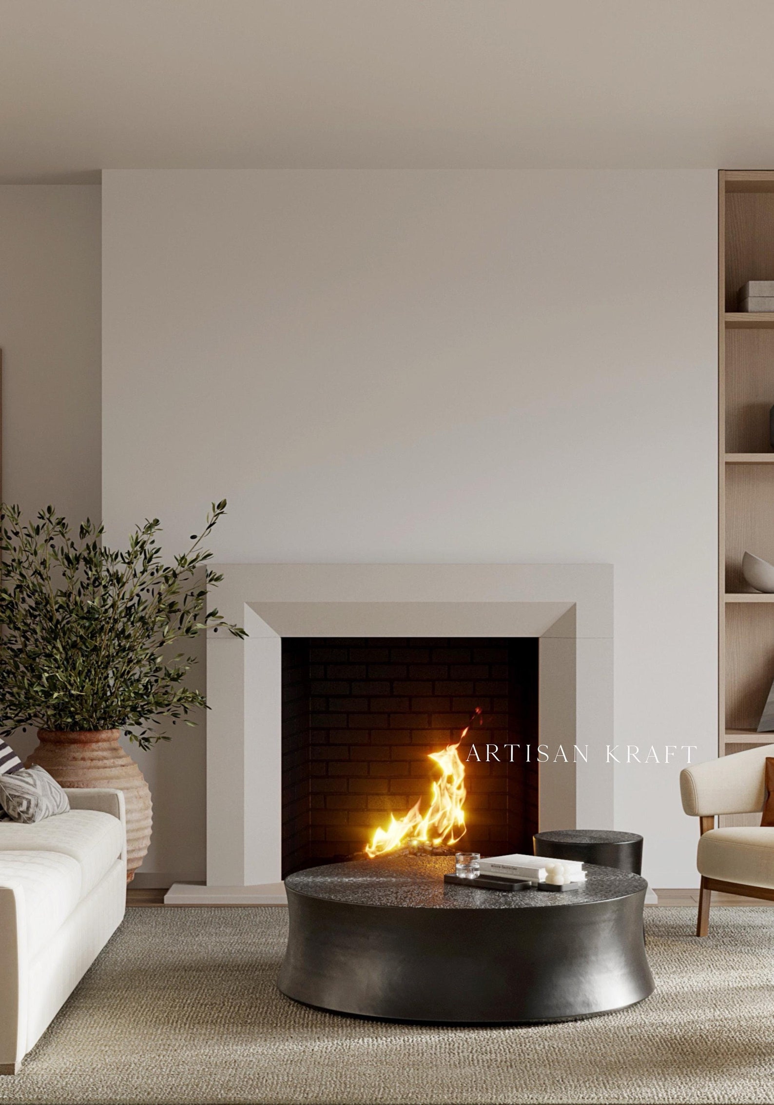 Beveled Cast Stone Fireplace Mantel Surround - Etsy