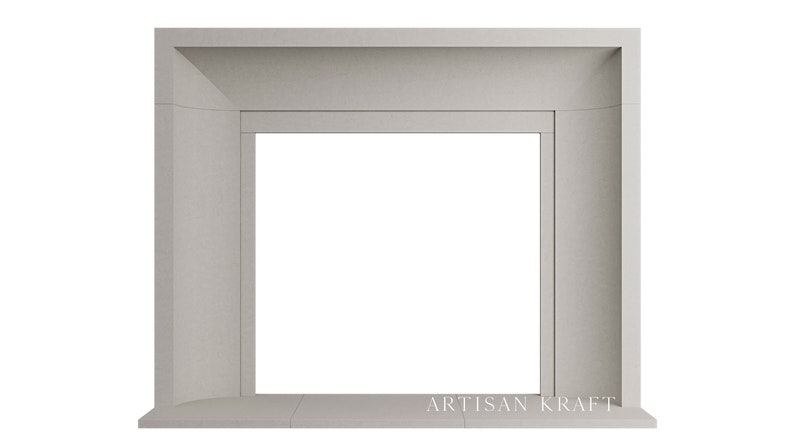 Curved Beveled Cast Stone Fireplace Mantel Surround - Etsy