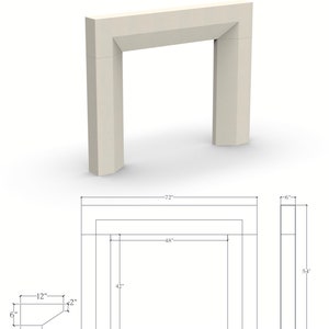 Beveled Cast Stone Fireplace Mantel Surround - Etsy